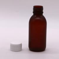 China 120ml PET Plastic Liquid Bottle 28mm Neck Round Frost Container for Medical Waste for sale