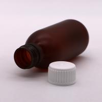 China 120ml PET Plastic Liquid Bottle 28mm Neck Round Frost Container for Medical Waste for sale