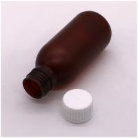 China 120ml PET Plastic Liquid Bottle 28mm Neck Round Frost Container for Medical Waste for sale