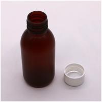 China 120ml PET Plastic Liquid Bottle 28mm Neck Round Frost Container for Medical Waste for sale