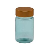 China 70ml PET Small Transparent Plastic Medicine Bottle 38mm Neck with PS Cover OEM for sale