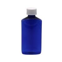 China Custom Logo 180ml PET Square Sterile Cough Syrup Bottle with Child Safety Cap 24mm Neck for sale
