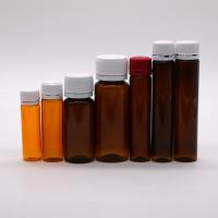 China 15ml PET Amber Brown Oral Liquid Bottle Tamper Proof Cap Medical Packaging for sale