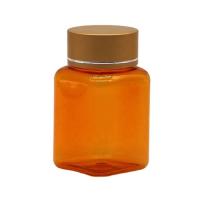 China 90ml PET Square Transparent Pill Bottle 34mm Neck Diameter for Pharmaceutical Packaging for sale
