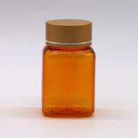 China 90ml PET Square Transparent Pill Bottle 34mm Neck Diameter for Pharmaceutical Packaging for sale