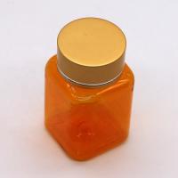 China 90ml PET Square Transparent Pill Bottle 34mm Neck Diameter for Pharmaceutical Packaging for sale