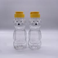 China Food Grade Bear Shape 200ml Plastic Beverage Bottle with Aluminum Screw Cap for sale