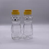 China Food Grade Bear Shape 200ml Plastic Beverage Bottle with Aluminum Screw Cap for sale