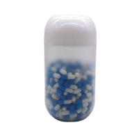 China Screw Cap 550ML PP Capsule Shaped Plastic Food Jar for Biscuit Candy Customized Color for sale
