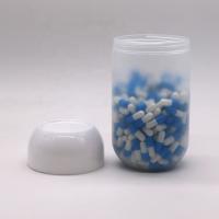 China Screw Cap 550ML PP Capsule Shaped Plastic Food Jar for Biscuit Candy Customized Color for sale