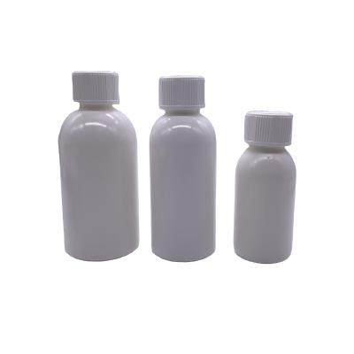 China HDPE 100ml 200ml 250ml Empty Medicine Bottle with Child Safety Cap Screen Printing for sale