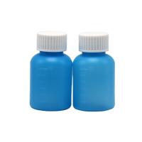 China Industrial Medicine 60mL HDPE Syrup Bottle White Blue Opaque Anti-Ultraviolet for sale