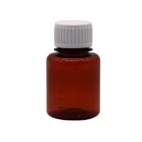 China 2OZ 60ml PET Brown Medicine Grading Scale Liquid Packaging Bottle for Cigarette Oil for sale