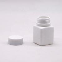 China Industrial Pharmaceutical HDPE 30cc Square Plastic Pill Capsule Bottle with Screw Cap for sale