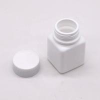 China Industrial Pharmaceutical HDPE 30cc Square Plastic Pill Capsule Bottle with Screw Cap for sale