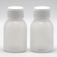 China PE Syrup Bottle 60mL 2oz White Blue Opaque Custom Color Options Medicine Packaging for sale