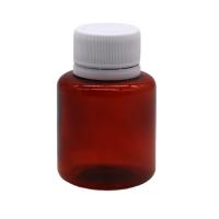 China 70ml PET Amber Maple Cough Syrup Oral Liquid Bottle with Safety Cap Heat Seal for sale