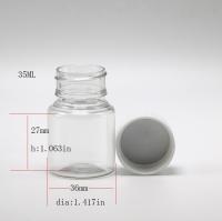 China Medicinal Packaging 35ML PET Small Plastic Pill Bottle with Customizable Color Caps for sale
