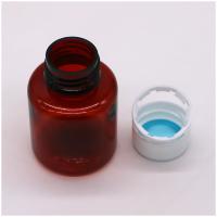 China 70ml PET Amber Maple Cough Syrup Oral Liquid Bottle with Safety Cap Heat Seal for sale