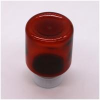 China 70ml PET Amber Maple Cough Syrup Oral Liquid Bottle with Safety Cap Heat Seal for sale