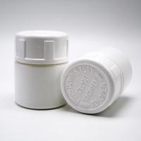China 30ml HDPE White Plastic Pill Bottle with Child Safety Cap Portable Medicine Container for sale