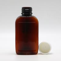 China 100cc PET Amber Cough Syrup Bottle with CRC Cap and Heat Seal Free Samples for sale