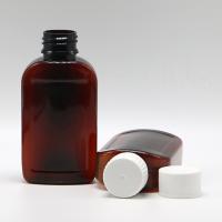 China 100cc PET Amber Cough Syrup Bottle with CRC Cap and Heat Seal Free Samples for sale