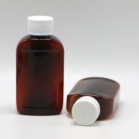 China 100cc PET Amber Cough Syrup Bottle with CRC Cap and Heat Seal Free Samples for sale