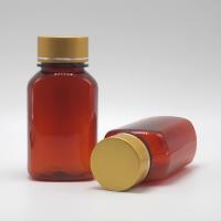 China Customizable Color 150ml PET Square Flat Plastic Medicine Bottles with Different Lids for sale