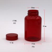 China PET Plastic 175ml Pill Medicine Bottle with CRC Screw Flip Top Caps 38mm Neck for sale