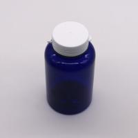 China Collar Material PET 200cc Round Plastic Bottle Medicine Container with Easy Pull Ring Caps for sale