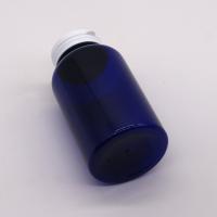 China Collar Material PET 200cc Round Plastic Bottle Medicine Container with Easy Pull Ring Caps for sale