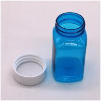 China Solid Bottle Powder Bottle with Screw Cap 120ml PET Square Transparent Plastic Bottle for sale