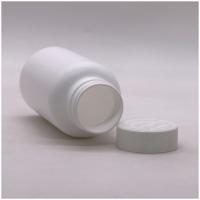 China 300ml PE Flip Top Cap Wide Mouth Plastic Bottle for Capsule Containers 43mm Neck for sale