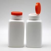 China Screen Printing 190ml HDPE Square Shape Plastic Bottle for Medicine Supplement Holder for sale