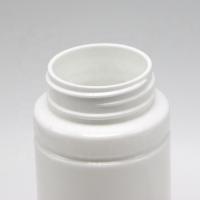 China Customized Logo PE Empty Bamboo Shape Plastic Bottle with Screw Cap for Pill Capsule Tablet Medicine Supplement 5OZ 150ml for sale