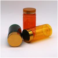 China 150ml PET Plastic Pill Medicine Bottle with CRC Screw Flip Top Cap 43mm Neck for sale