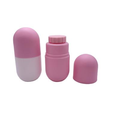 China Medicine Container Customized Color Capsule Shaped Bottle with Screw Cap for sale