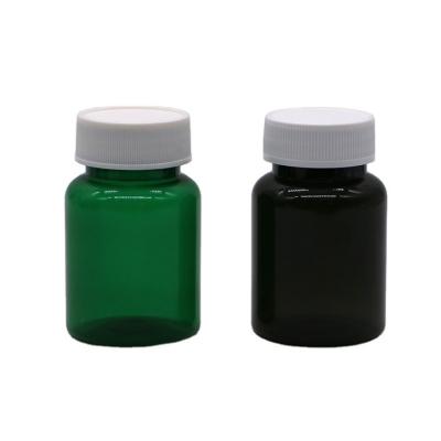 China Industrial Medicine 50ml PET Plastic Bottle 42mm Diameter with Screw Cap Custom Label for sale