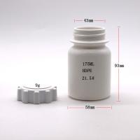 China Medicine Solid Tablet Capsule Storage 175mL PE Plastic Bottle with Gear Cover for sale