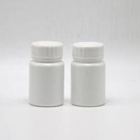 China 30ml Capacity HDPE Portable White Plastic Pill Tablet Container with Child Safety Cap for sale