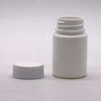China 30ml Capacity HDPE Portable White Plastic Pill Tablet Container with Child Safety Cap for sale