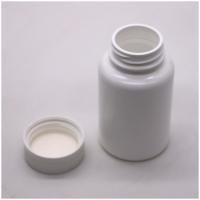 China Collar Material PE 150ml Empty Round Plastic Bottle with Child Resistant Lids for sale