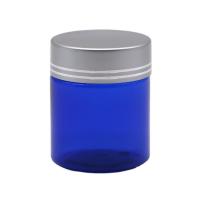 China Refillable 40ml PET Pill Capsule Bottle with 38mm Silver Aluminum Screw Cap for sale