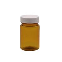 China Amber PET 48ml Screw Cap Plastic Bottle for Medicine Packaging and Storage for sale