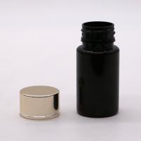 China GMP 50ml PET Plastic Medicine Pill Bottle with Gold Silver Coating Screw Cap for sale