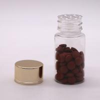 China GMP 50ml PET Plastic Medicine Pill Bottle with Gold Silver Coating Screw Cap for sale