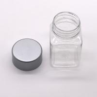 China 60ml PET Plastic Square Bottles with Plastic Screw Cap for Tablets Pill Capsule for sale