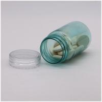 China 70ml PET Plastic Pill Bottle for Health Care with Gold Silver Cap for sale
