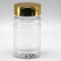 China 80ml PET Pill Medicine Bottle with Custom Color and Gold Silver Coating Cap for sale